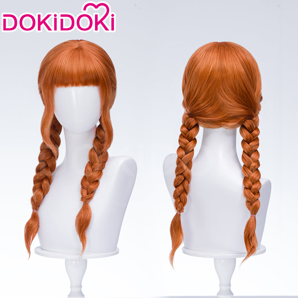 DokiDoki TV Season 2 Cosplay Wig Long Orange Double Ponytails Hair – dokidokicosplay