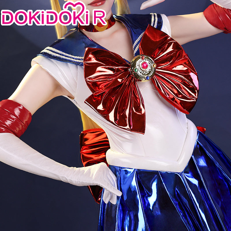 DokiDoki-R Anime Cosplay Costume White Blue Dress – dokidokicosplay