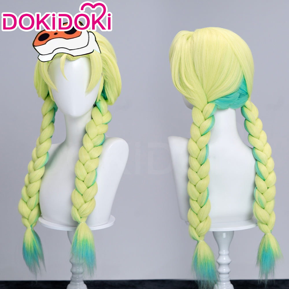 DokiDoki Anime Cosplay Women Wig Long Straight Light Chartreuse Green ...