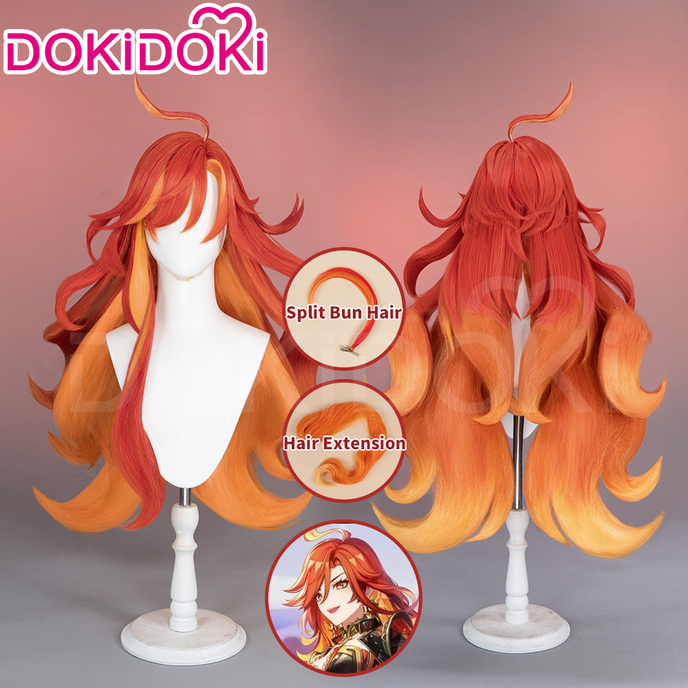 DokiDoki Game Genshin Impact Cosplay Pyro Archon Mavuika Wig Natlan Lo ...
