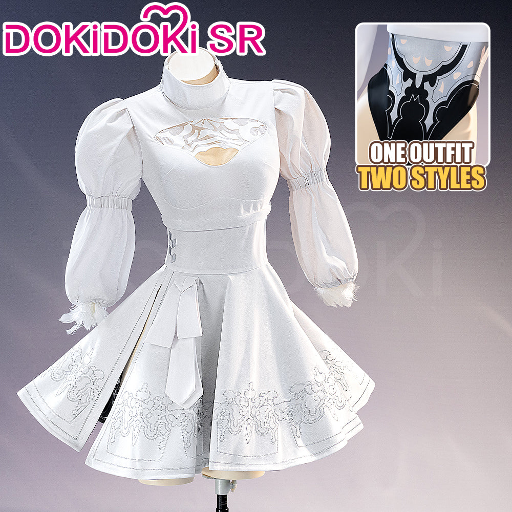 【2 STYLES】【Size S-3XL】DokiDoki-SR Game Cosplay White / Black Dress Cos ...