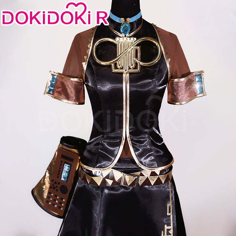 【In Stock】DokiDoki-R VSINGER Cosplay Lukaa Costume Black Dress ...