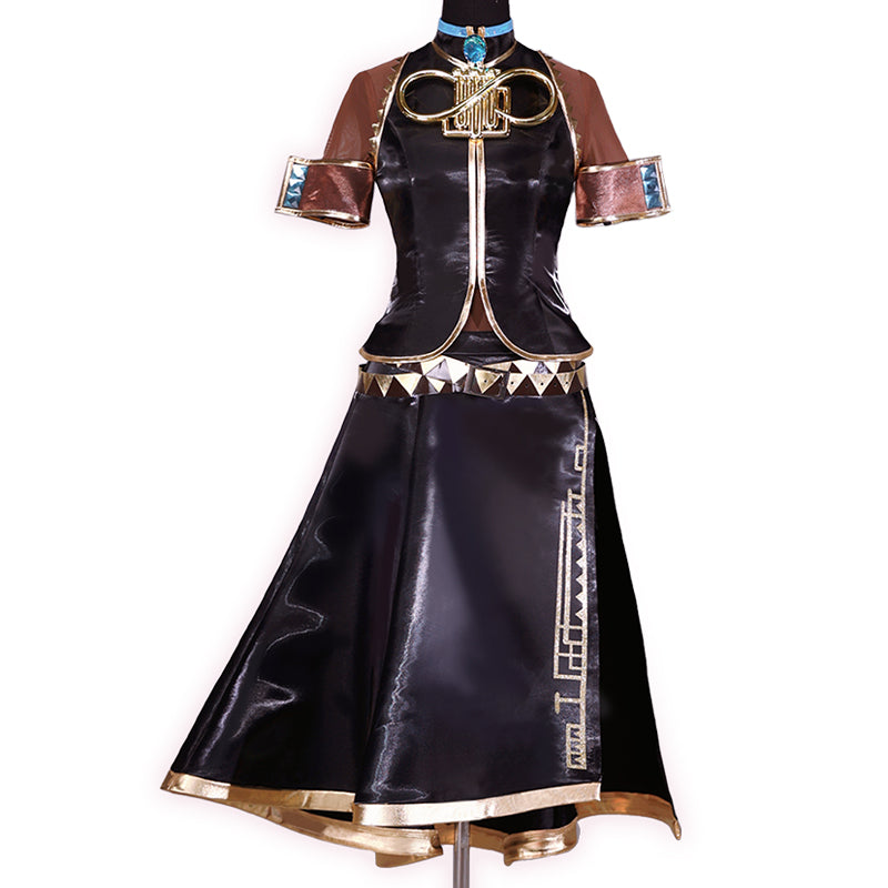DokiDoki-R VSINGER Cosplay Lukaa Costume Black Dress – dokidokicosplay