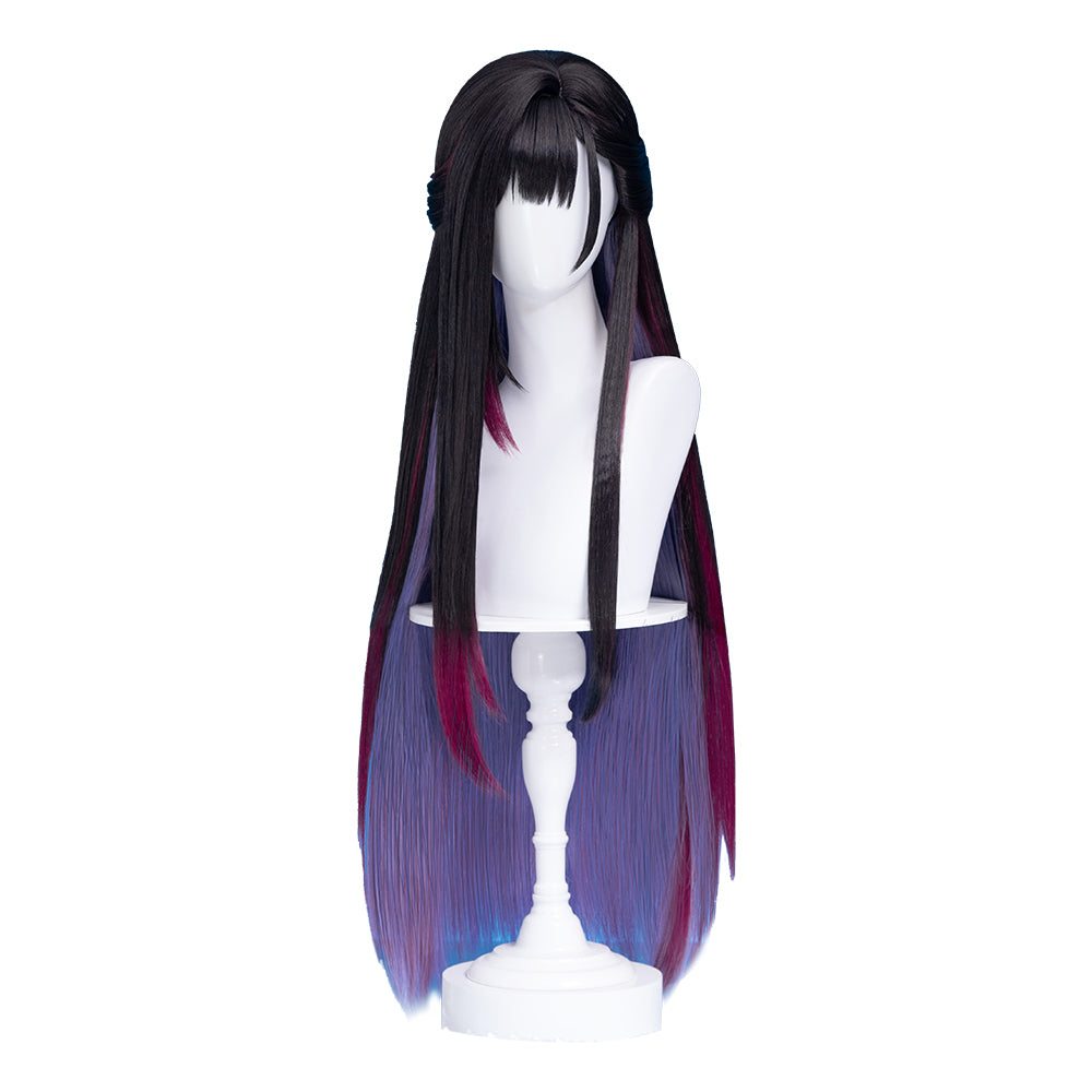 DokiDoki Game Honkai: Star Rail Cosplay Hysilens Wig Long Black Purple ...