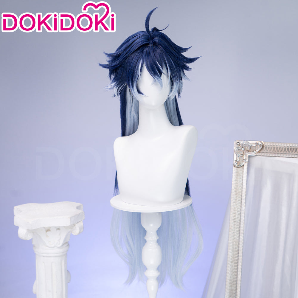 【Ready For Ship】DokiDoki Game Genshin Impact Cosplay Flins Wig Long Bl ...