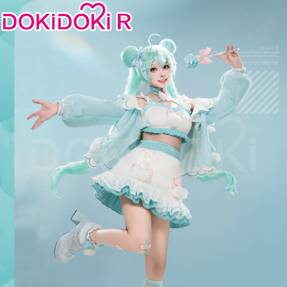 DokiDoki-R Cosplay Costume Blue White Winter Sweetheart Suit Cute Casu ...