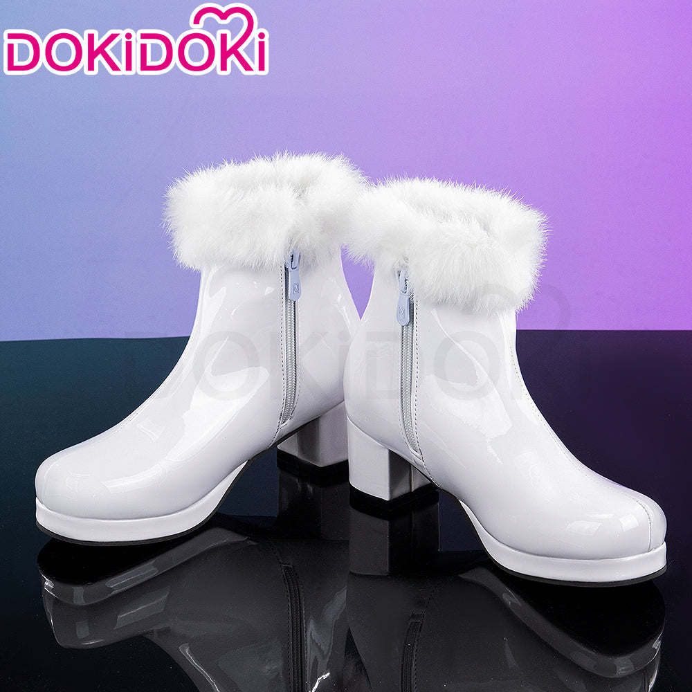 DokiDoki Anime Cosplay Shoes White / Black Leather Shoes – dokidokicosplay