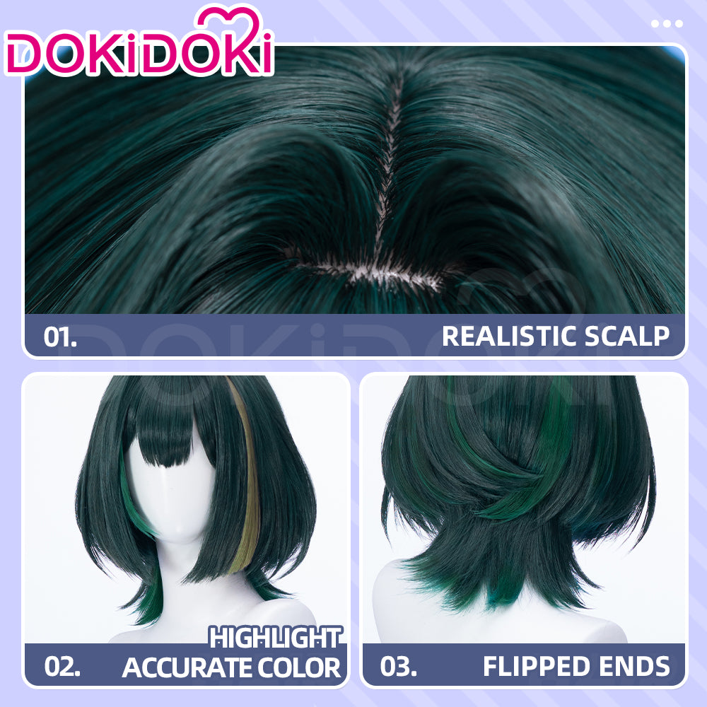 【Ready For Ship】DokiDoki Game Genshin Impact Cosplay Nefer Wig Short G ...