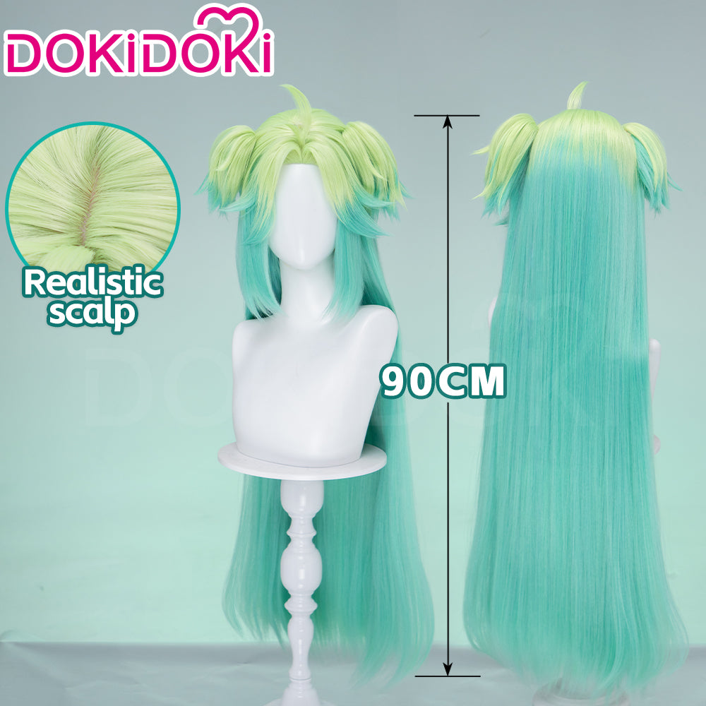 Dokidoki Anime To Be Hero X Cosplay Lucky Cyan Wig Long Straight Mint