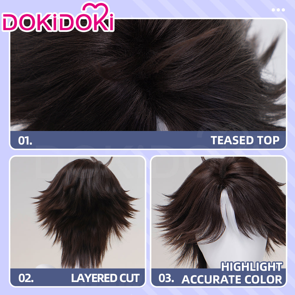 DokiDoki Anime TO BE HERO X Cosplay Lin Ling Wig Short Dark Brown Hair ...