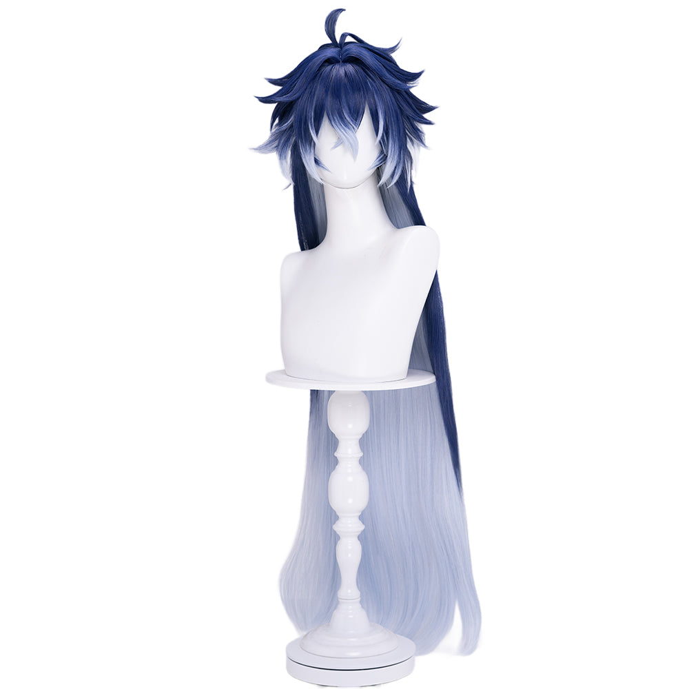 DokiDoki Game Genshin Impact Cosplay Flins Wig Long Blue Gradient Hair ...