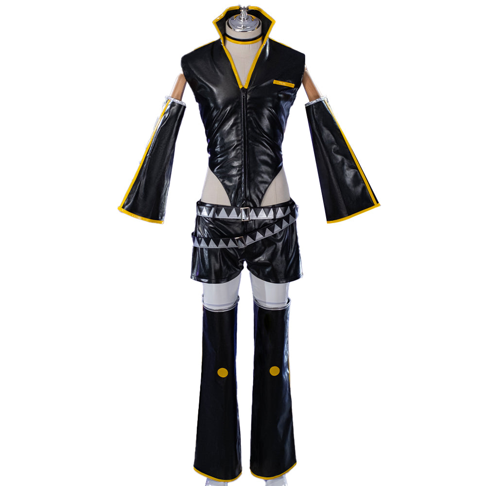 DokiDoki-R VSINGER Cosplay Kagamine Len Costume Punk Leather ...