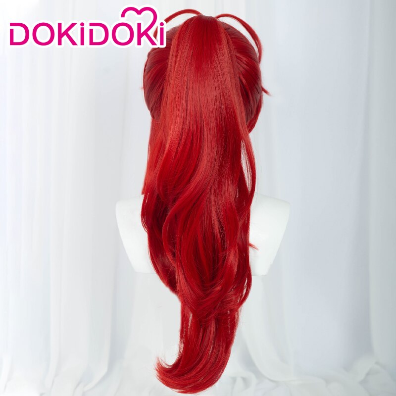 DokiDoki Game Genshin Impact Diluc High Ponytail Cosplay Halloween Lo ...